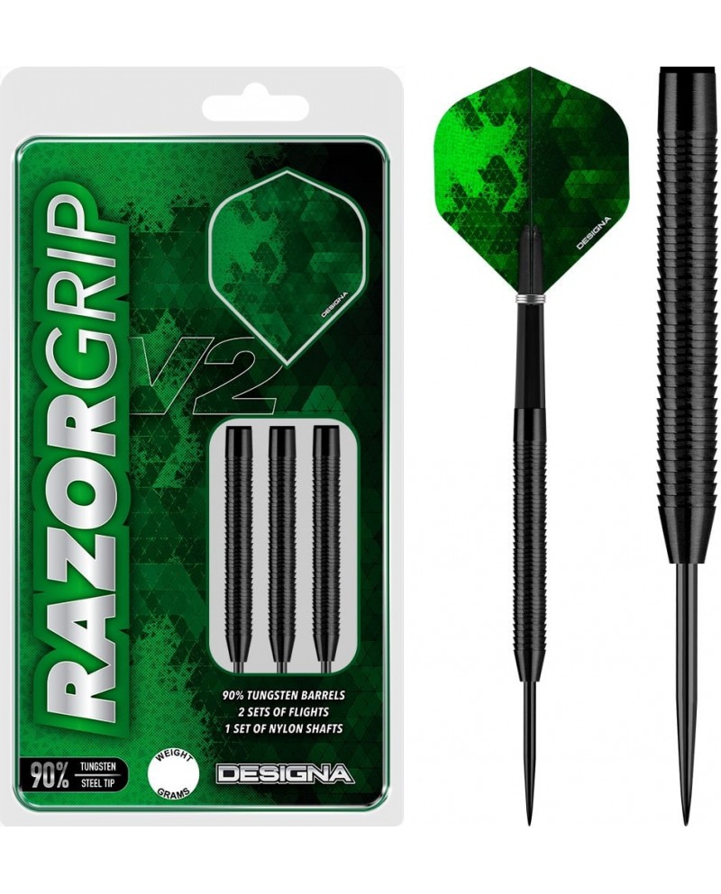 Designa Razor Grip V2 Black Darts - M3